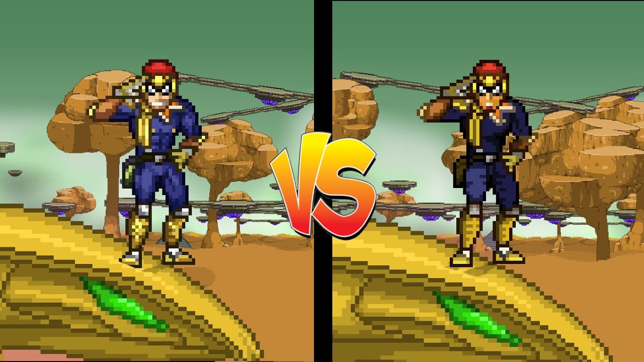 SSF2 Captain Falcon Before and After comparison - YouTube