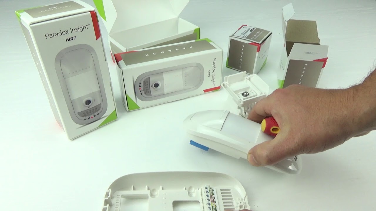 Paradox HD77 motion detector with integrated HD camera - unboxing - YouTube