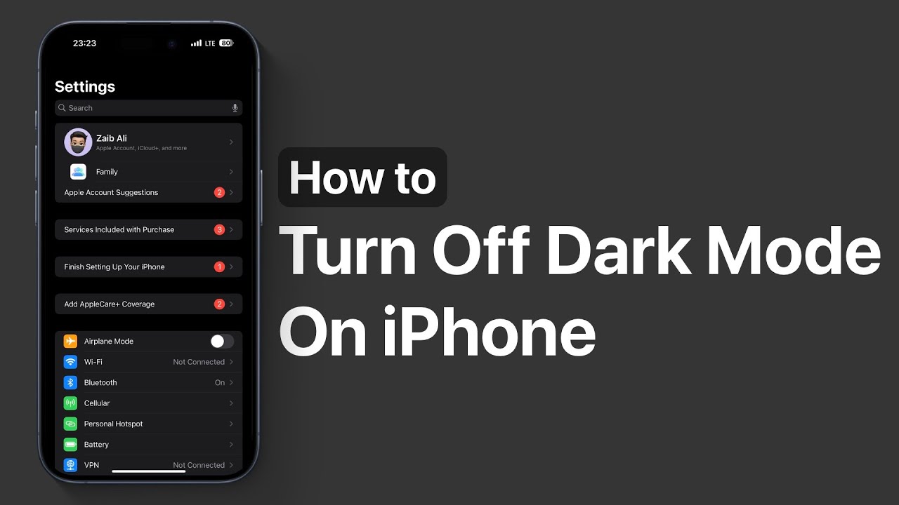 How To Turn Off Dark Mode On iPhone 16 - YouTube