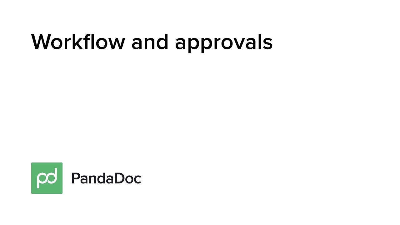 PandaDoc - Workflow and Approvals - YouTube