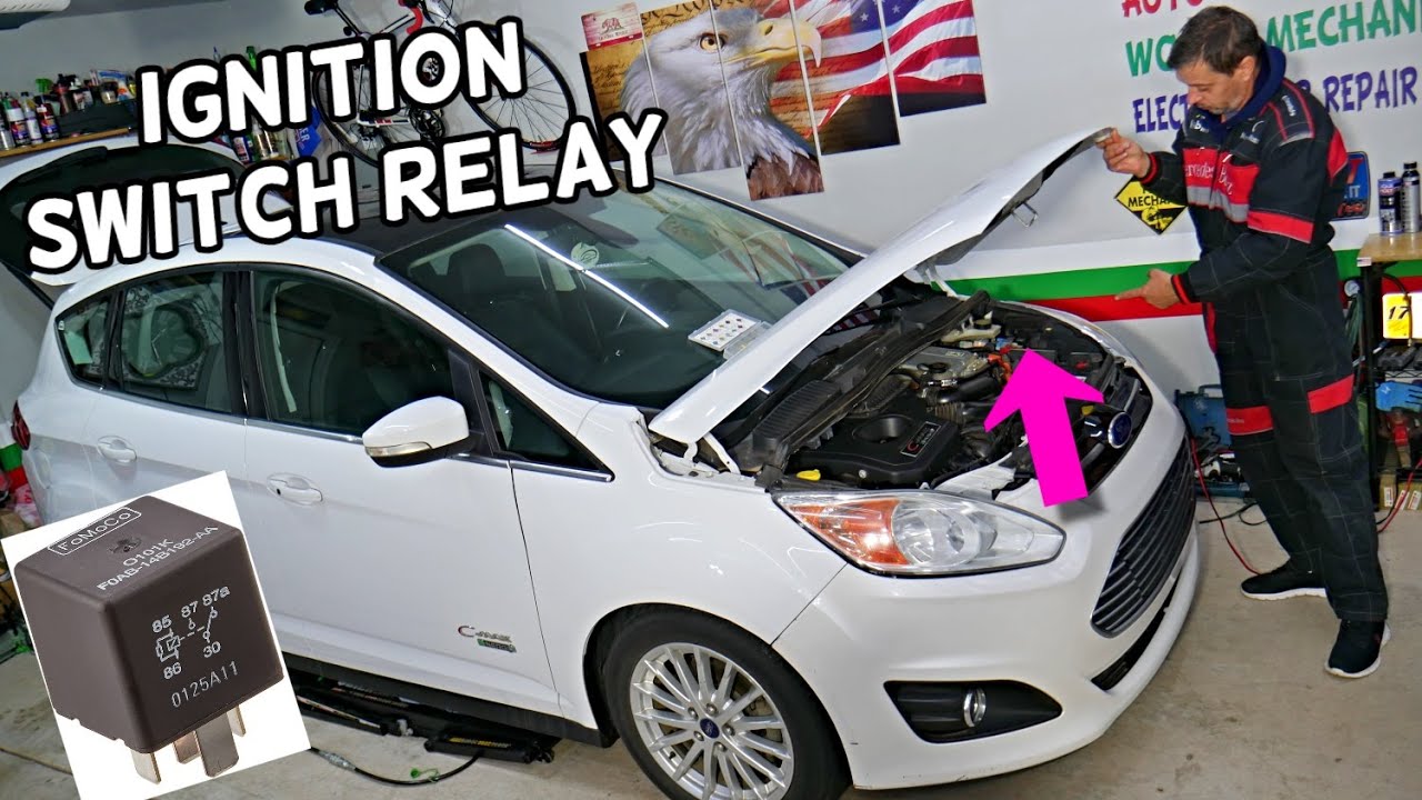 FORD C-MAX IGNITION SWITCH RELAY LOCATION REPLACEMENT, IGNITION PROBLEMS - YouTube
