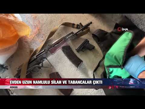EVDEN UZUN NAMLULU SİLAH VE TABANCALAR ÇIKTI