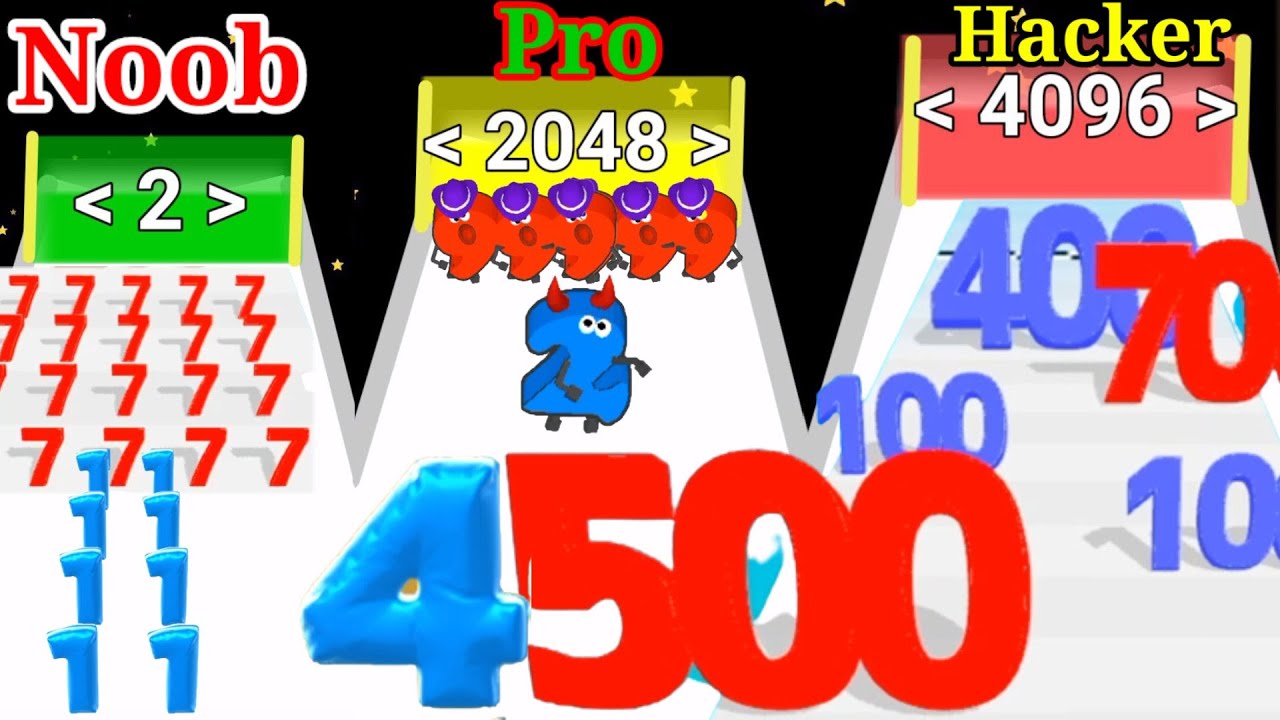 Number Master - 2048 Number Run 3d gameplay Android, iOS New Update All ...