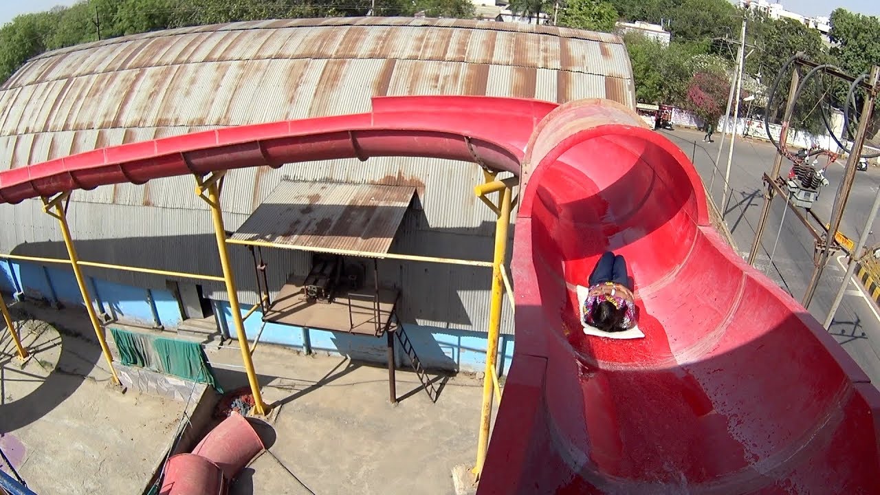 Red Tube Water Slide at Splash The Sun City - YouTube