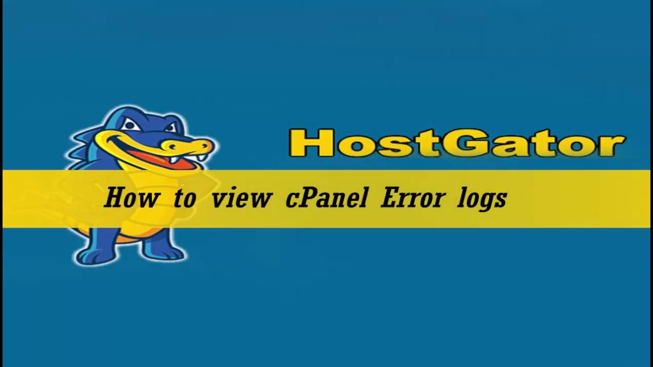 How to view cPanel Error logs - cpanel server error logs - YouTube