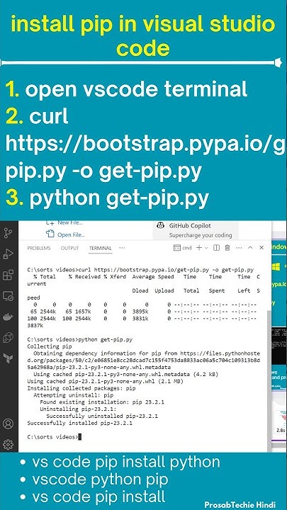 install pip in visual studio code | vs code pip install | vscode python pip #coding #viral - YouTube