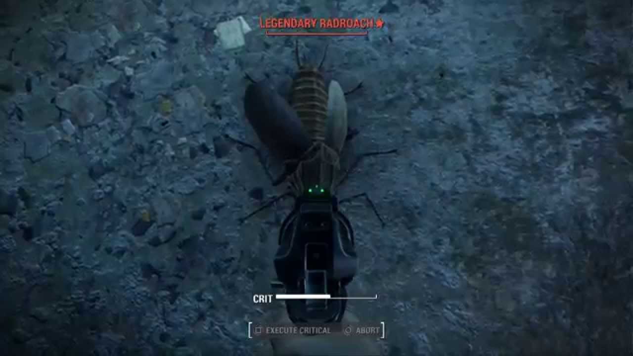 SLAYING THE LEGENDARY RADROACH!!!!! (FALLOUT 4- NO COMMENTARY) - YouTube