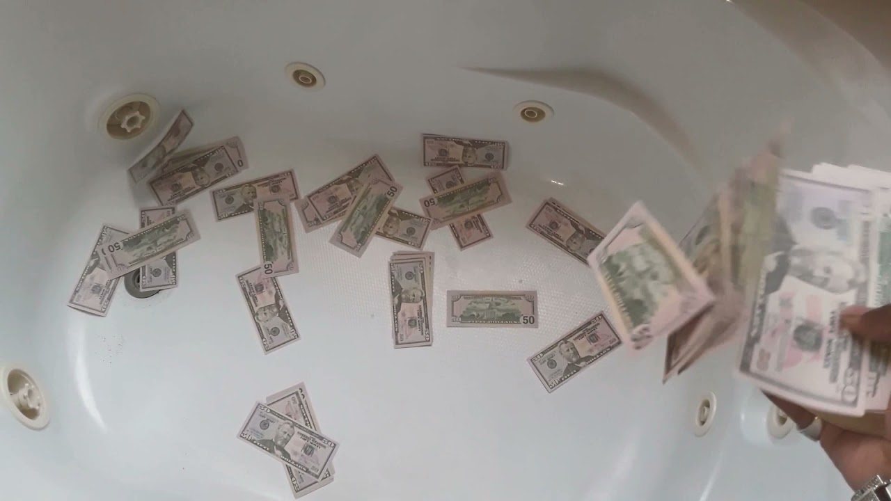 BATHTUB FULL OF MONEY PART 2. - YouTube