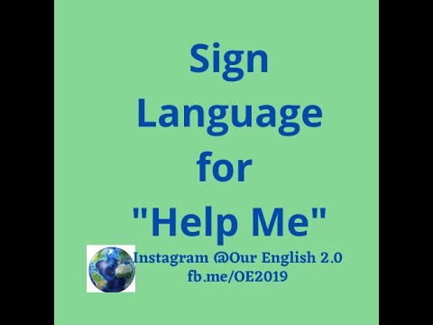 American English Sign for "Help Me" - YouTube