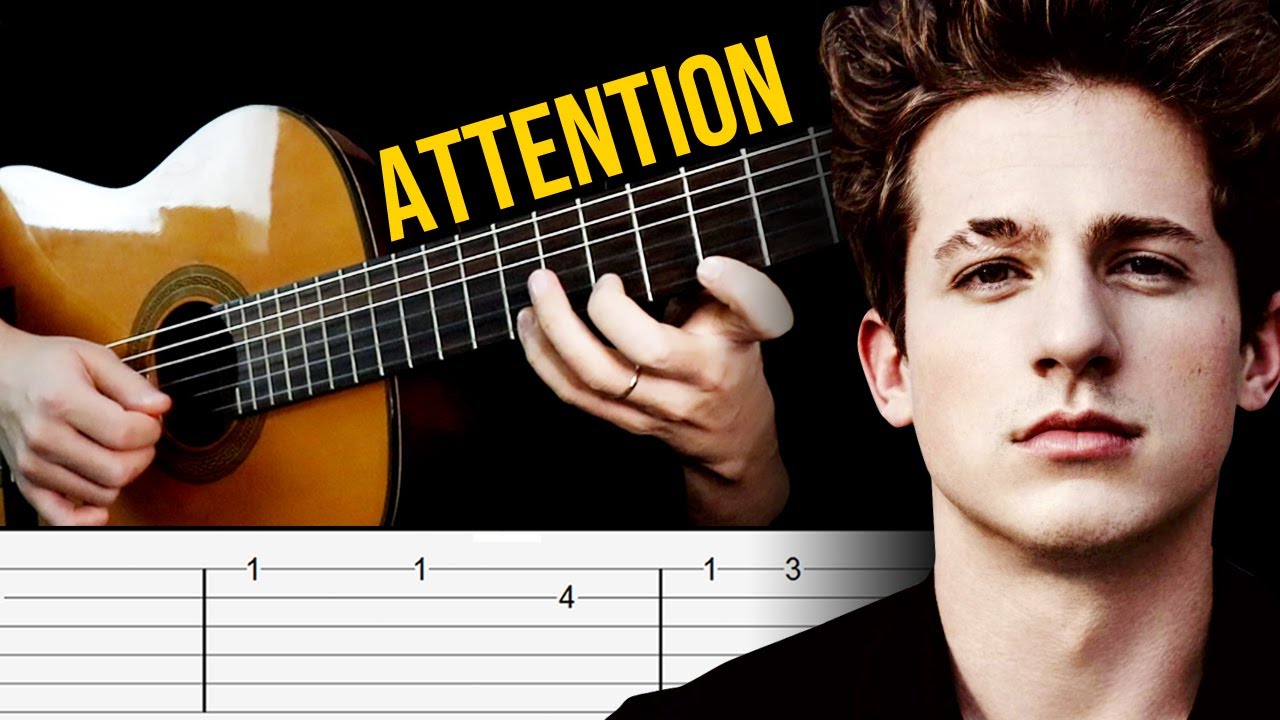 ATTENTION (Charlie Puth) Guitar Tabs Tutorial | Cover - YouTube