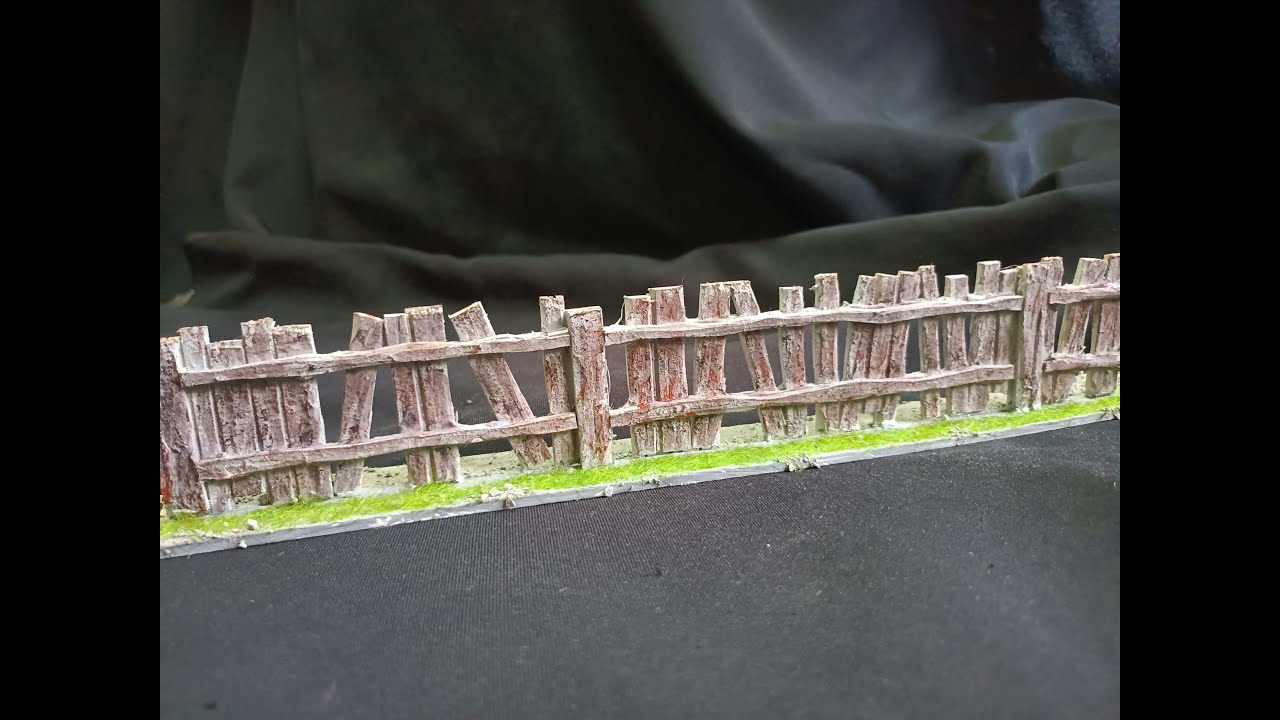 Scale model wooden fencing. How to make. - YouTube