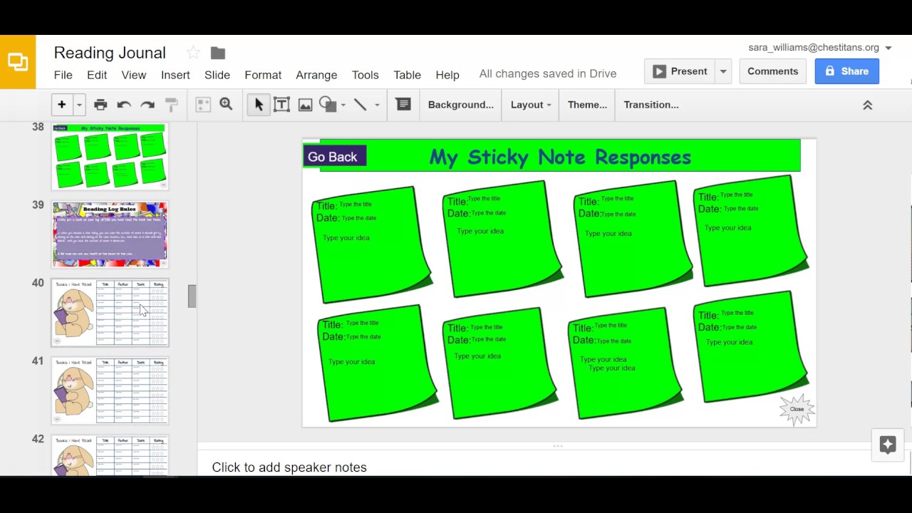 Digital Interactive Reading Journal - YouTube