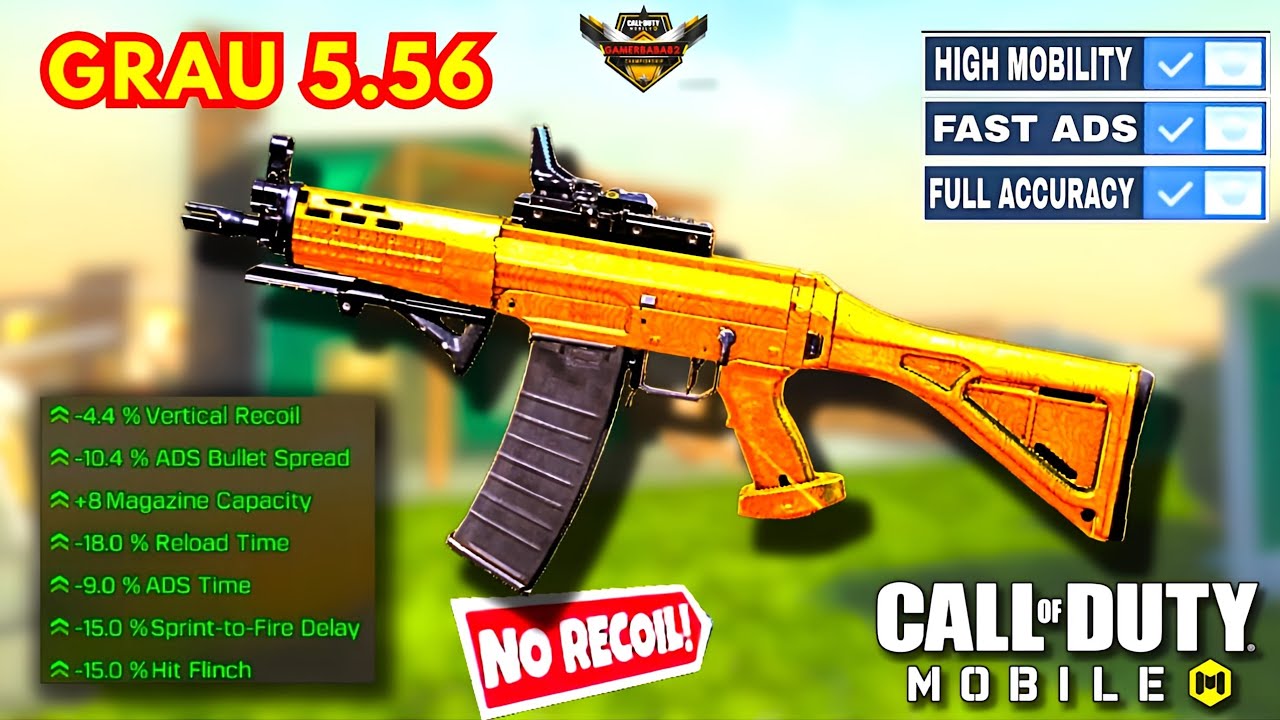 BEST GRAU 5.56 Gunsmith For Codm // Fast ADS + No RECOIL // Call Of ...