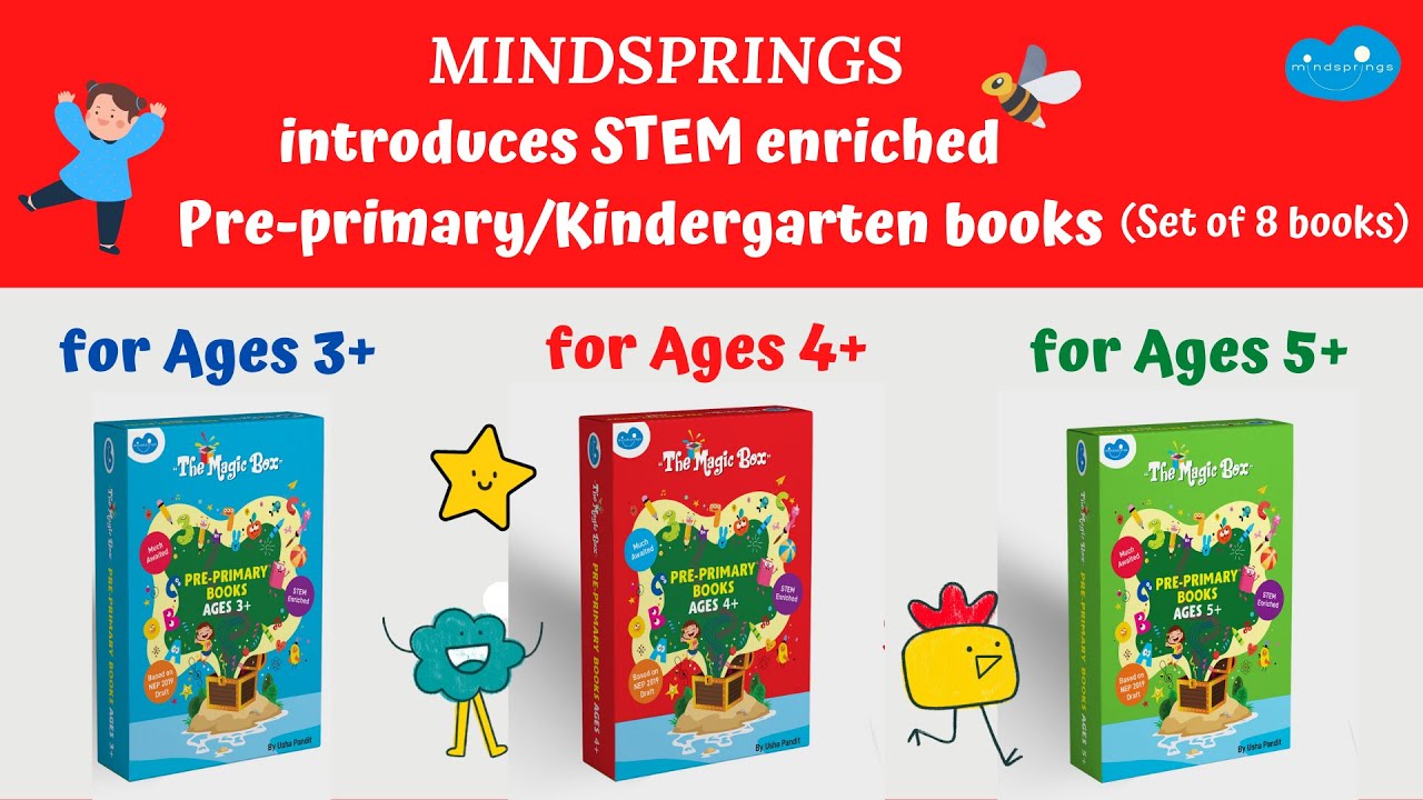 Pre primary/Kindergarten books for ages 3+, 4+ and 5+ | Mindsprings ...