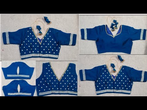 V shape back neck design blouse & beautiful model sleeve design #V ...