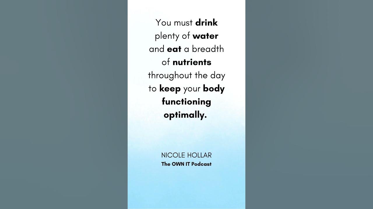 How your body functions best. - YouTube