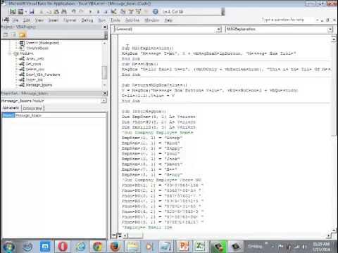 Excel VBA Messagebox (Msgbox) - YouTube