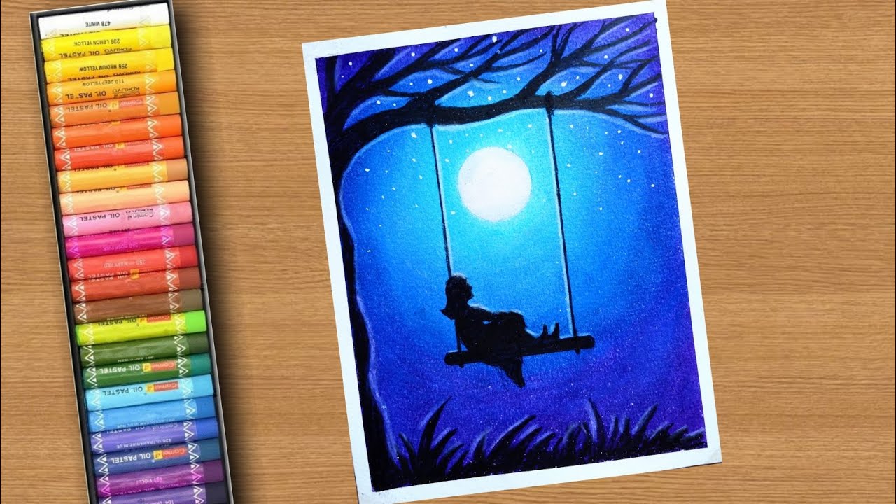 How to draw dream scenery / Dream scenery drawing for beginners with ...