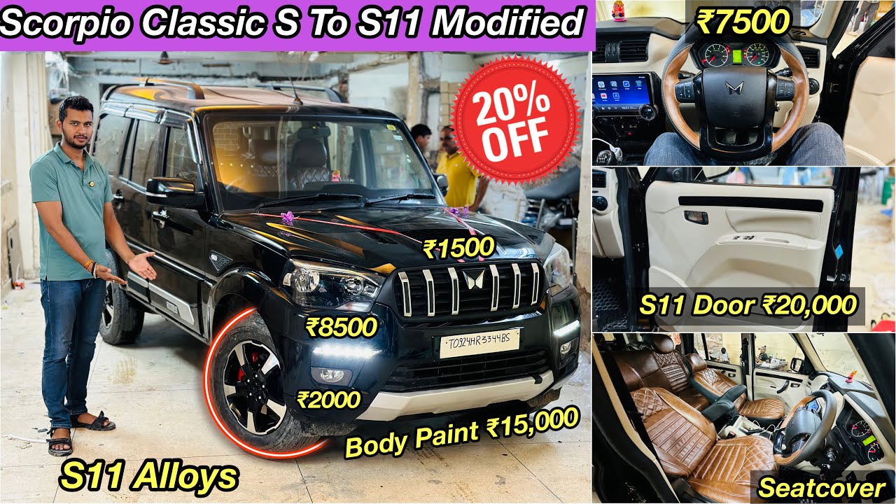 2024 SCORPIO CLASSIC MODIFIED BASE TO TOP WITH PRICE🔥SCORPIO S11 ALLOYS ...