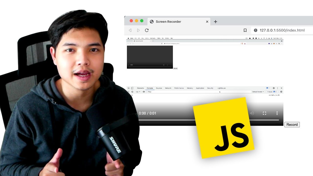 สอนสร้างโปรแกรม Screen Recorder บน Browser ด้วย JavaScript 👨‍💻💯 - YouTube