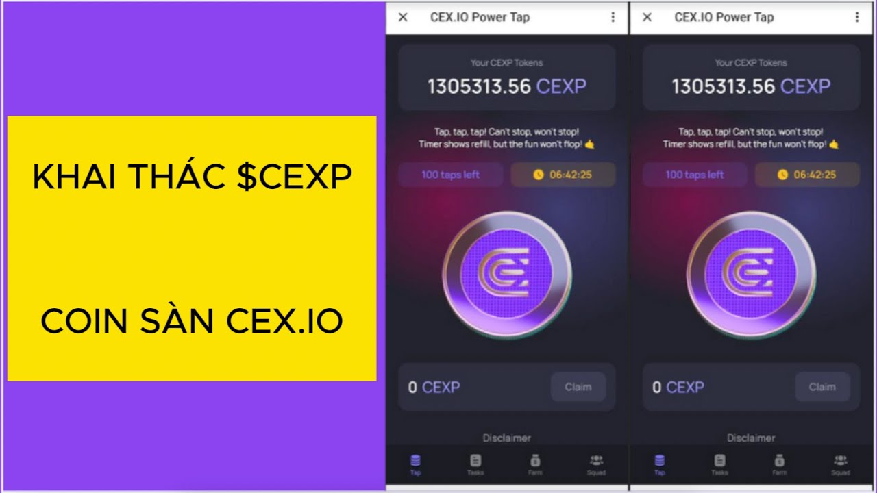 KHAI THÁC $CEXP - COIN SÀN CEX.IO - YouTube