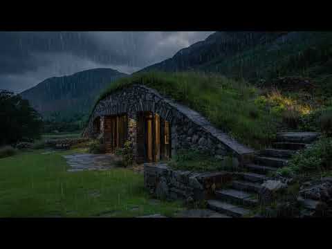Relaxing Rain Drops On Glass With Cozy Ambience For Sleep Study Meditation And Calm Mind