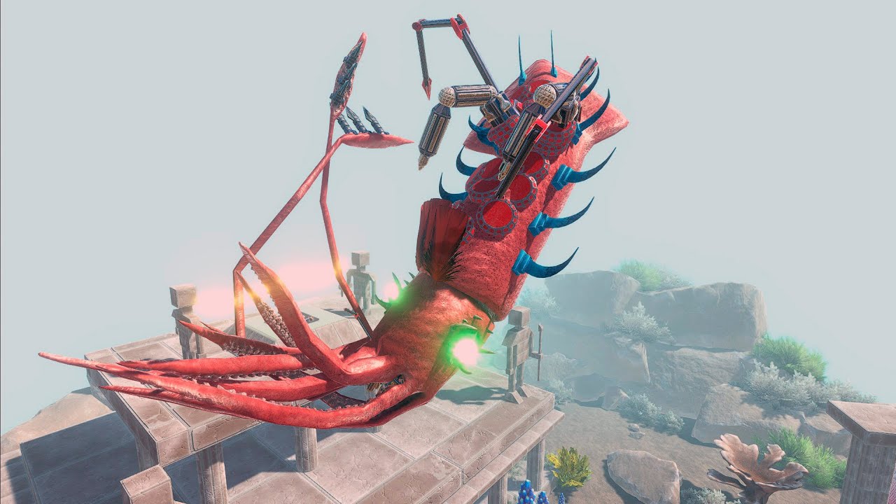Giant squid attacked by underwater warriors Animal Revolt Battle ...