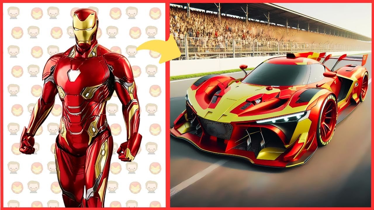 AVENGERS but IRON RACING CARS 🏎️ VENGERS 🔥 All Characters (Marvel & DC ...
