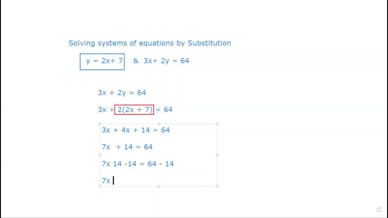 Math Practice Solve the Systems by Substitution. Grade 8 Math - YouTube