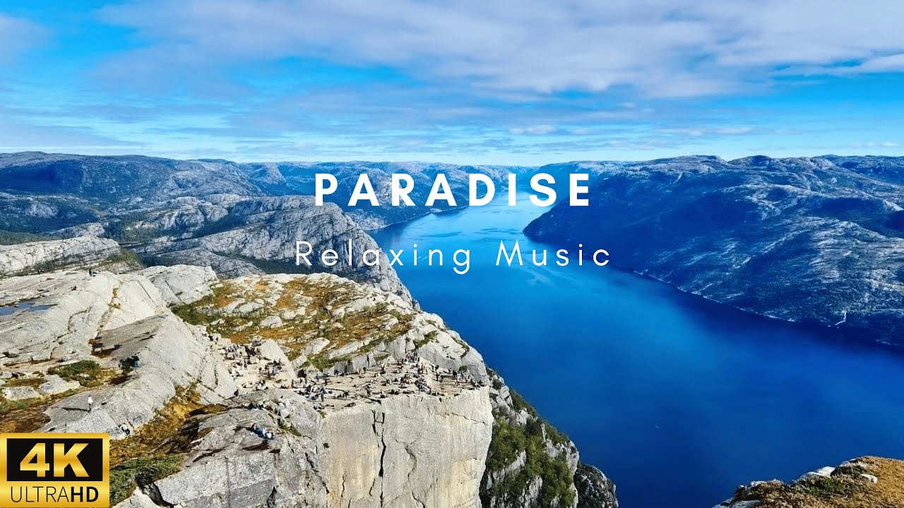 FLYING OVER PARADISE (4K UHD) - Relaxing Music Along With Beautiful ...