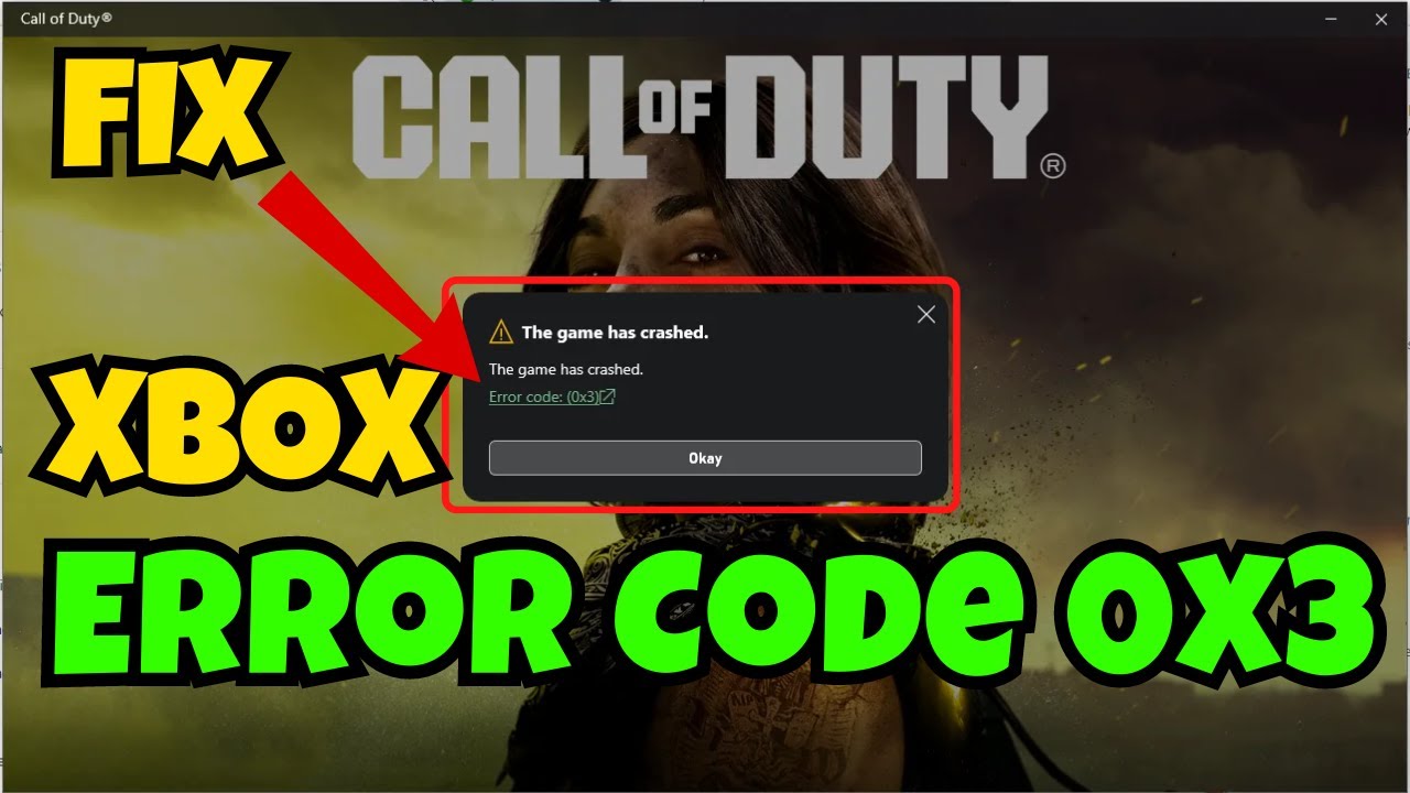 MW3 The Game Has Crashed Error Code 0x3 Xbox Fix YouTube MW3 The Game Has Crashed Error Code 0x3 Xbox Fix YouTube