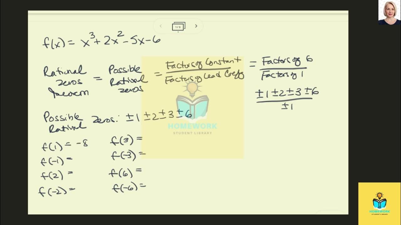 [Math] Use the Rational Zeros Theorem to find all the real zeros of the polynomial function ...