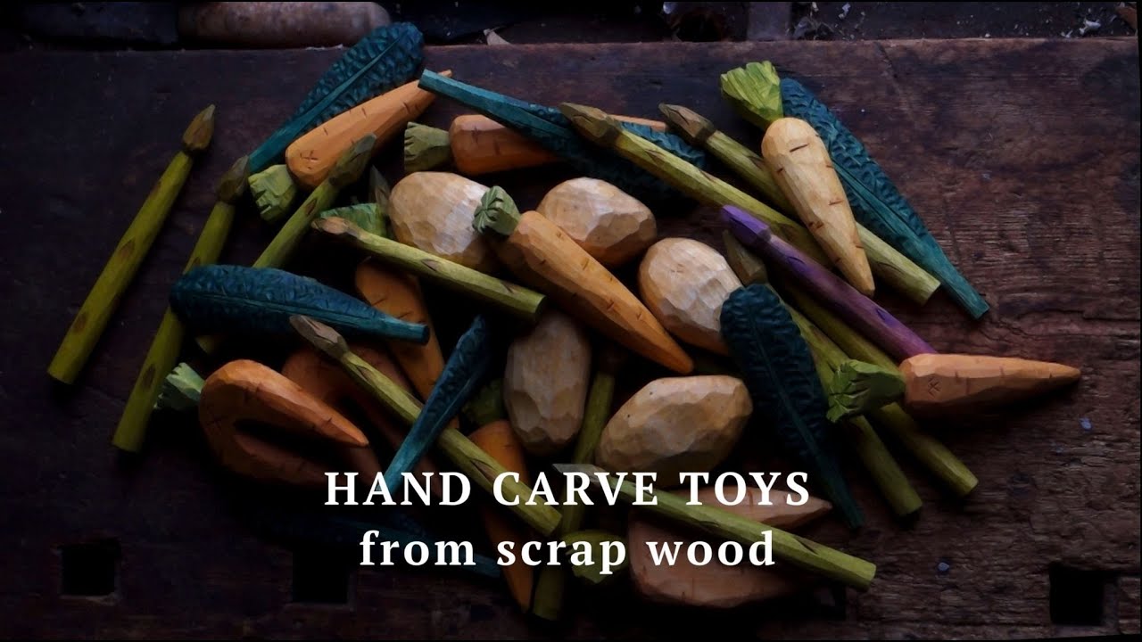 How to Carve Wood Toys from Scrap Wood | Greens, Fruits and Candles ...