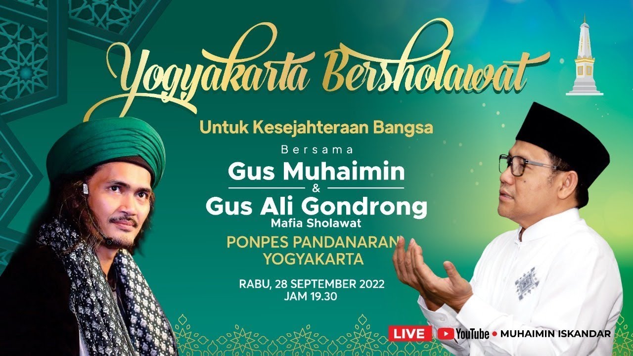 🔴(LIVE) YOGYAKARTA BERSHOLAWAT BERSAMA GUS ALI GONDRONG (MAFIA SHOLAWAT ...