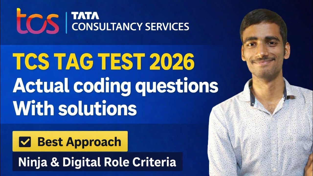 TCS TAG Test 2026 Actual Coding Questions | Best Approach | Ninja ...