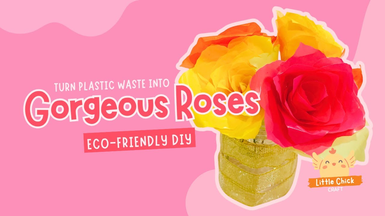 Turn Plastic Waste into Gorgeous Roses | Eco-Friendly DIY - YouTube