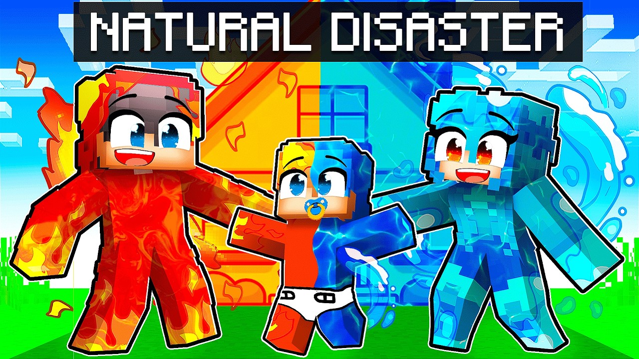 Having a NATURAL DISASTER Family in Minecraft! - YouTube