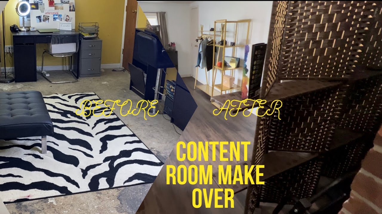 DIY| CONTENT CREATION ROOM MAKE OVER| BEFORE & AFTER - YouTube