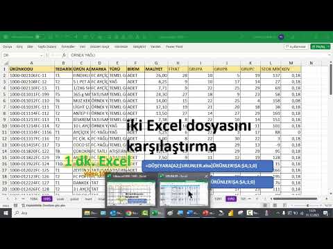 Excel 1 Dakika - İki dosyayı karşılaştırma