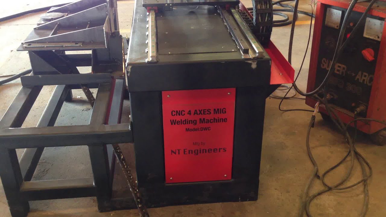 4 Axes CNC MIG Welding machine - Circular welding Demo - YouTube
