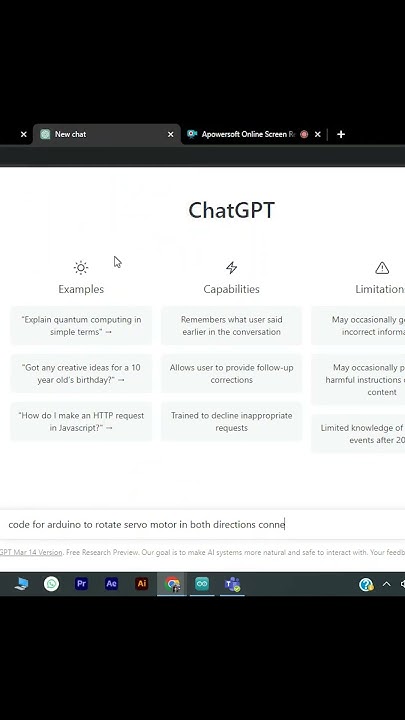 Chat GPT Arduino Servo Motor - YouTube