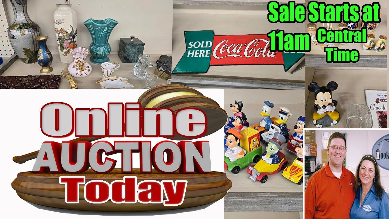 Live 4 hour Auction! Coca-Cola, paperweights, coins, trinkets, salt ...