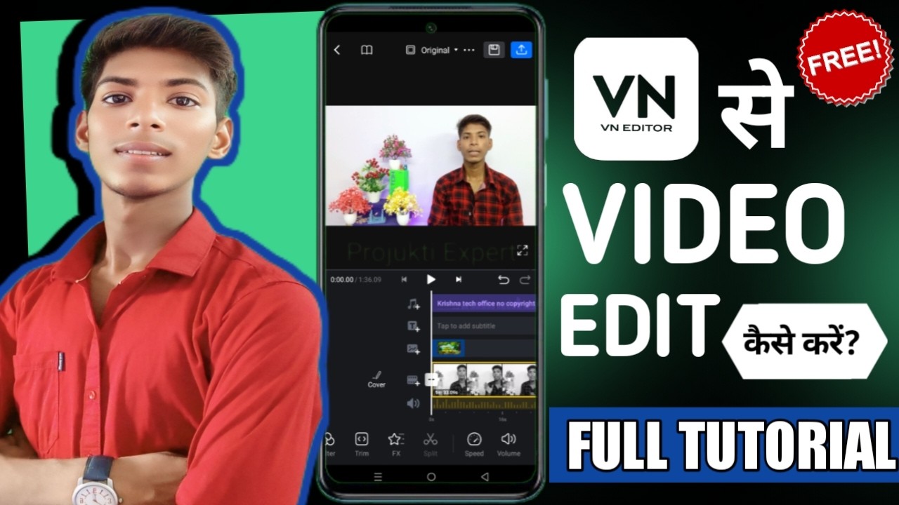 vn video editor tutorial | vn video editor | Vn app se editing kaise ...