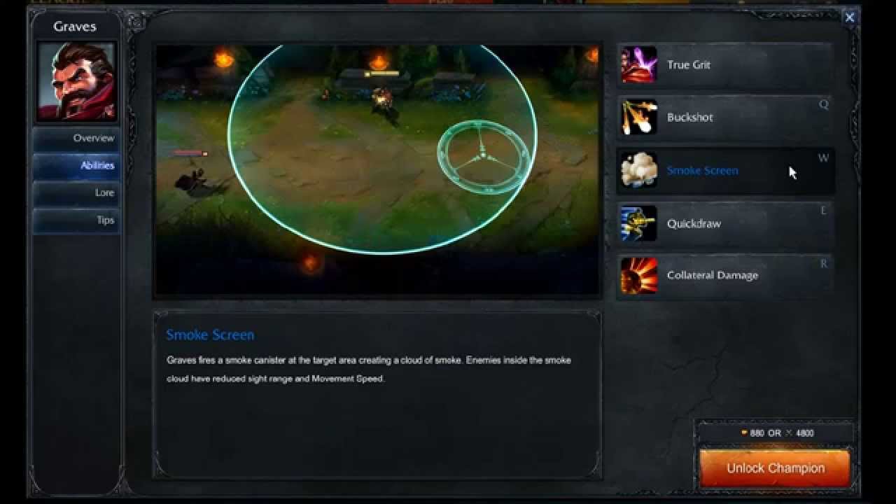 Graves abilities - League of Legends - YouTube