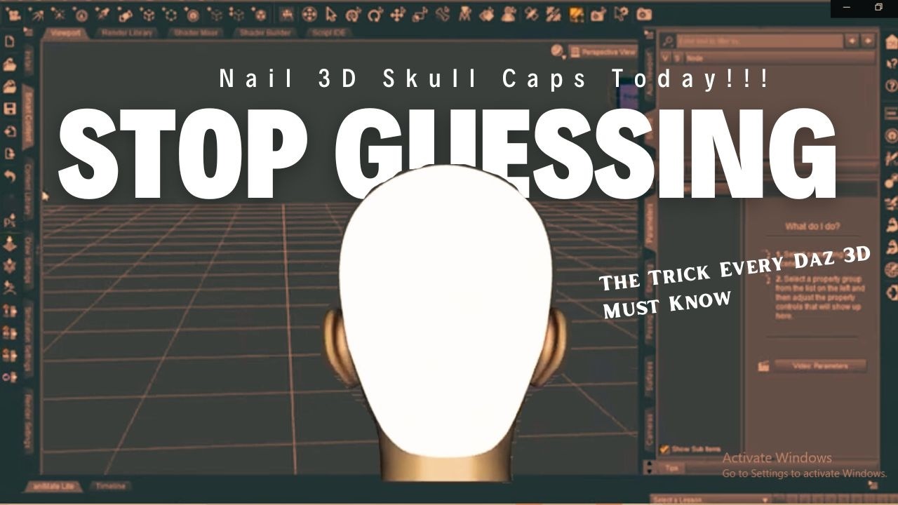 Daz Studio Tutorial: How to Create a Realistic Skull Cap for Daz 3D Characters | Newbie to Pro ...