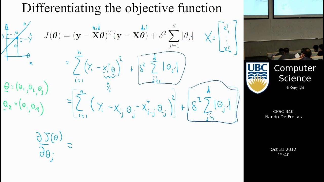 undergraduate machine learning 22: Sparse models and variable selection - YouTube