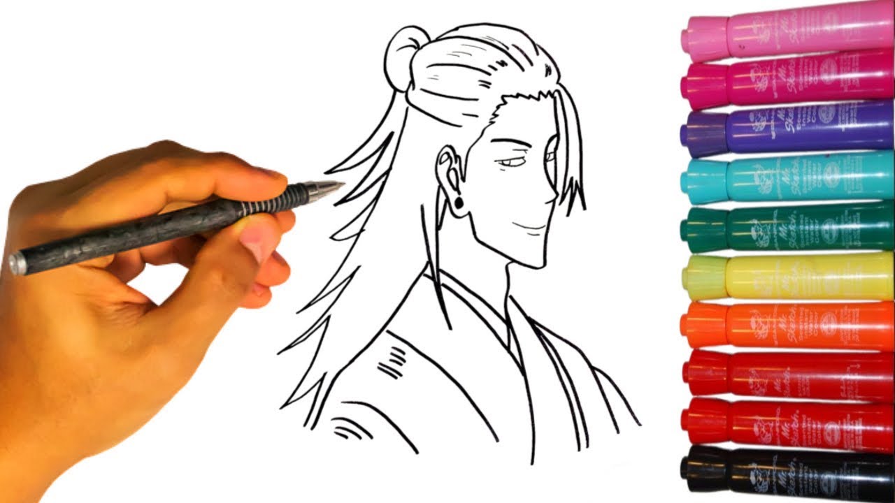 Sketch Of Suguru Geto | How To Draw Suguru Geto Easy| Jujutsu Kaisen 0 ...