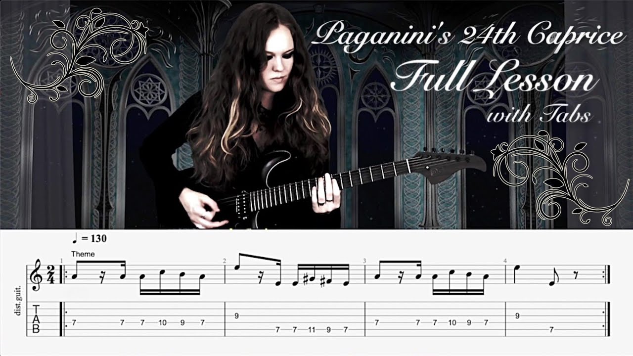 Paganini's 24th Caprice | Full Guitar Lesson with TABS | BEST ...