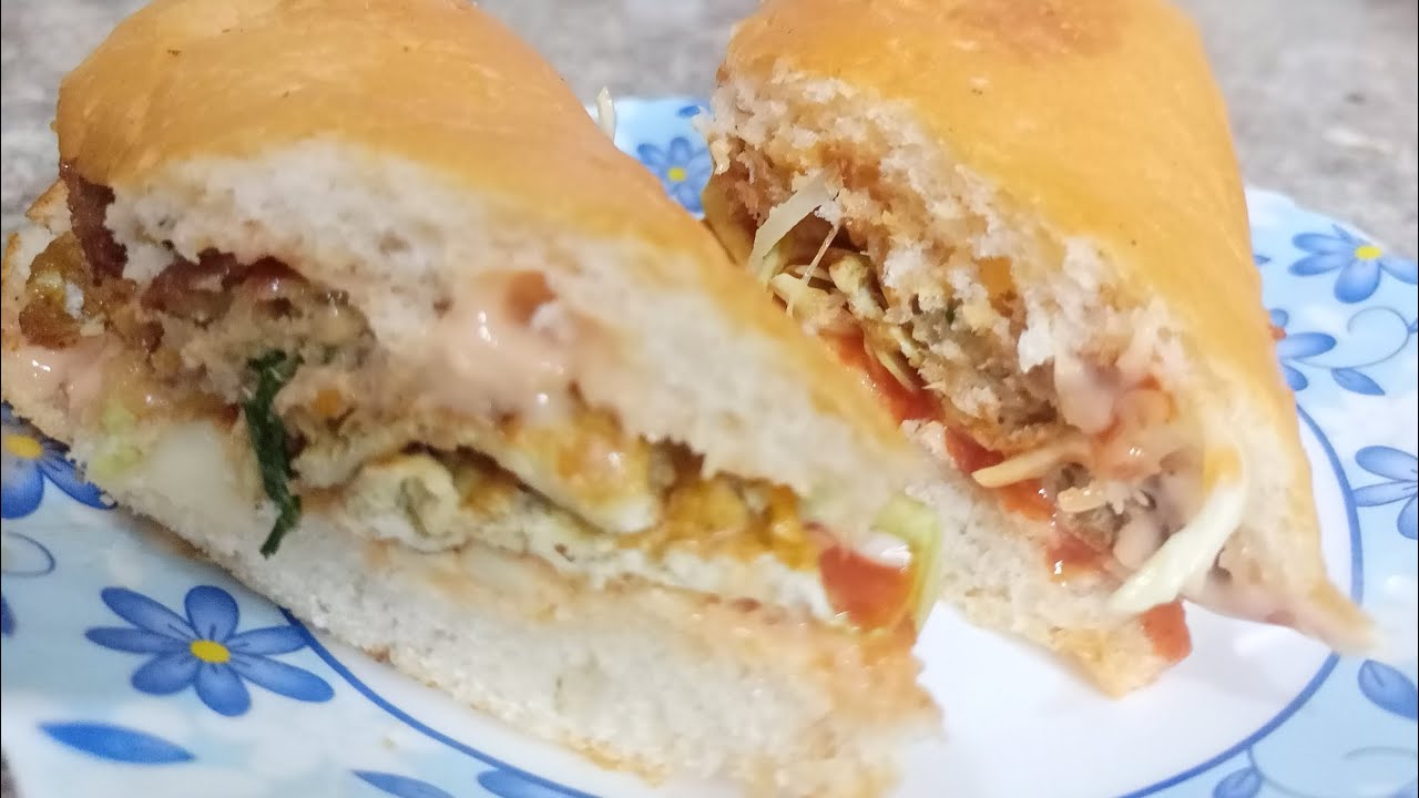anda shami burger recipe/ tawa burger/ Bazar Wala anda shami burger ...