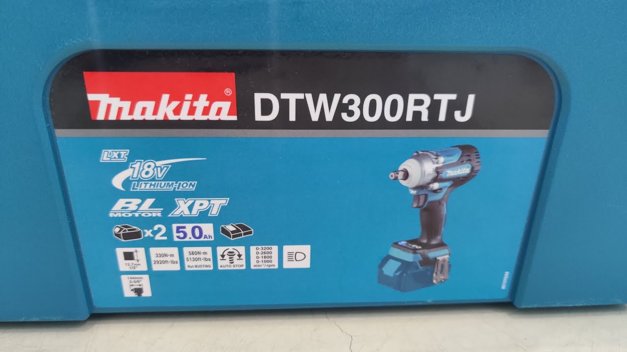 Unboxing Makita DTW300RTJ - Cordless Impact Wrench Battery 18V - YouTube
